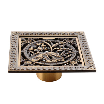FLORA 3 ANTIQUE DESIGN FLOOR DRAIN - Homequarters